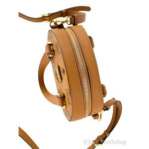 MCM | Bags | New Mcm Crossbody Cognac Diamond Logo Leather Mini Round ...